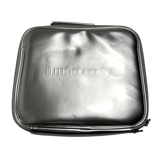 HUDA BEAUTY | Bags | Huda Beauty Travel Makeup Case In Silver | Poshmark
